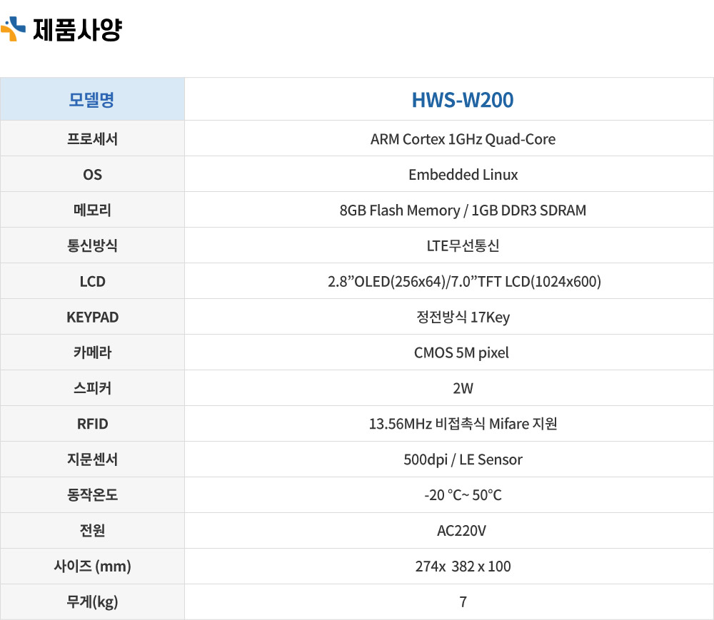 HWS-W200 > 제품 | 휴먼인텍, 일플러스